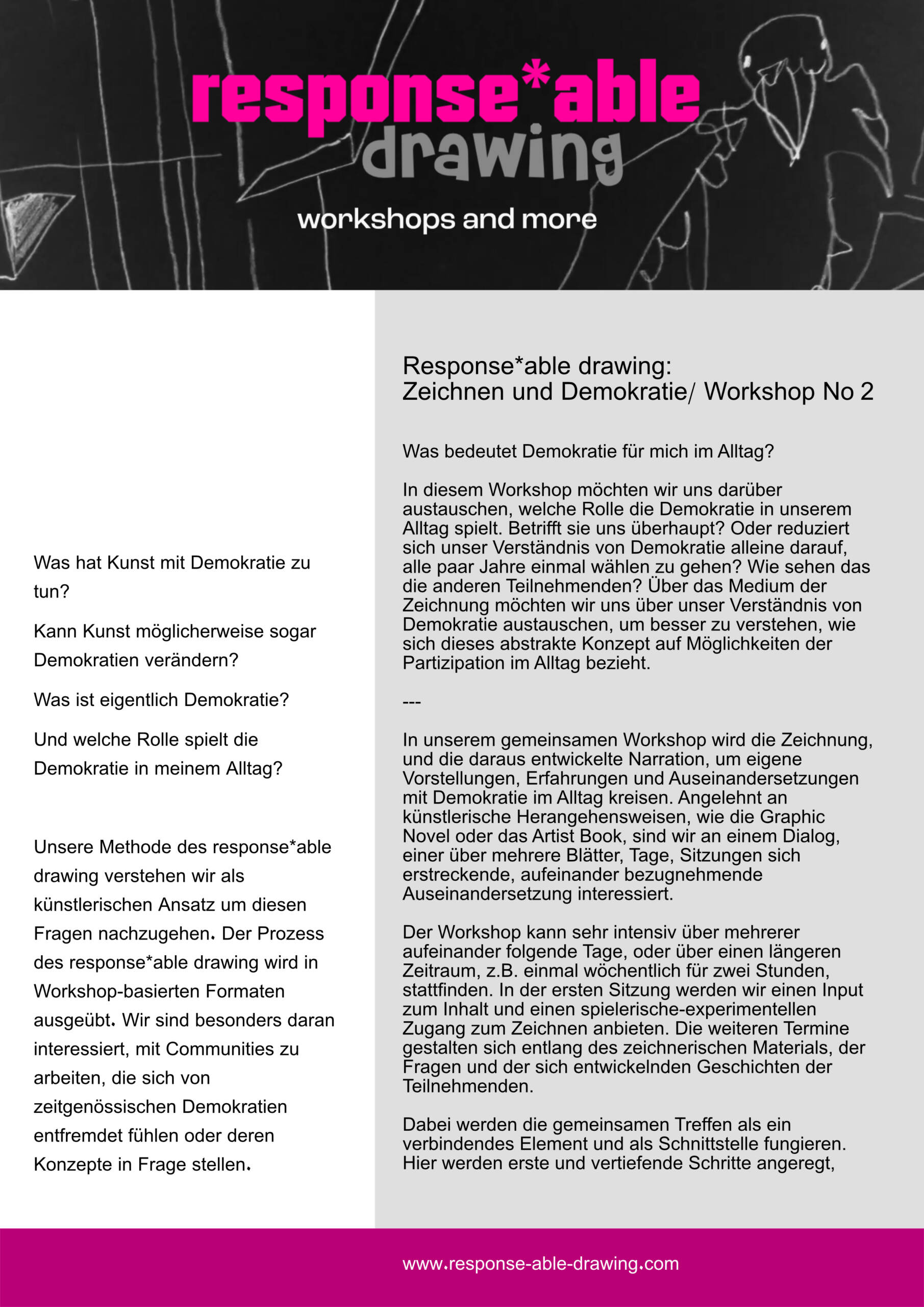 Workshop Concept – response*able drawing